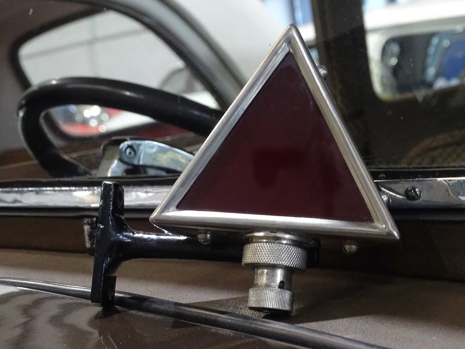 Lot 25 - Vintage nickel plated diamond shaped rear car