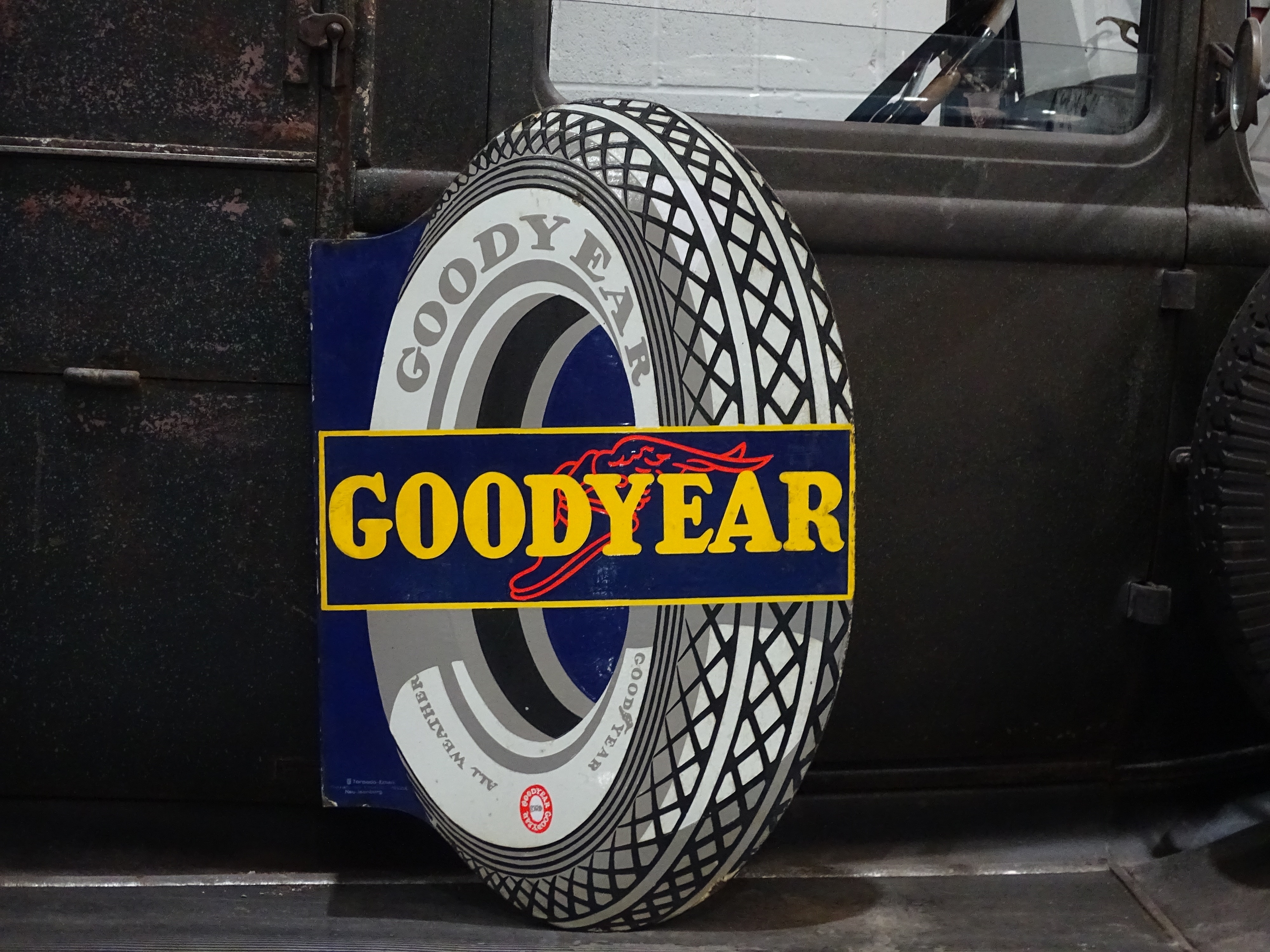 Lot 33 - Goodyear enamel sign
