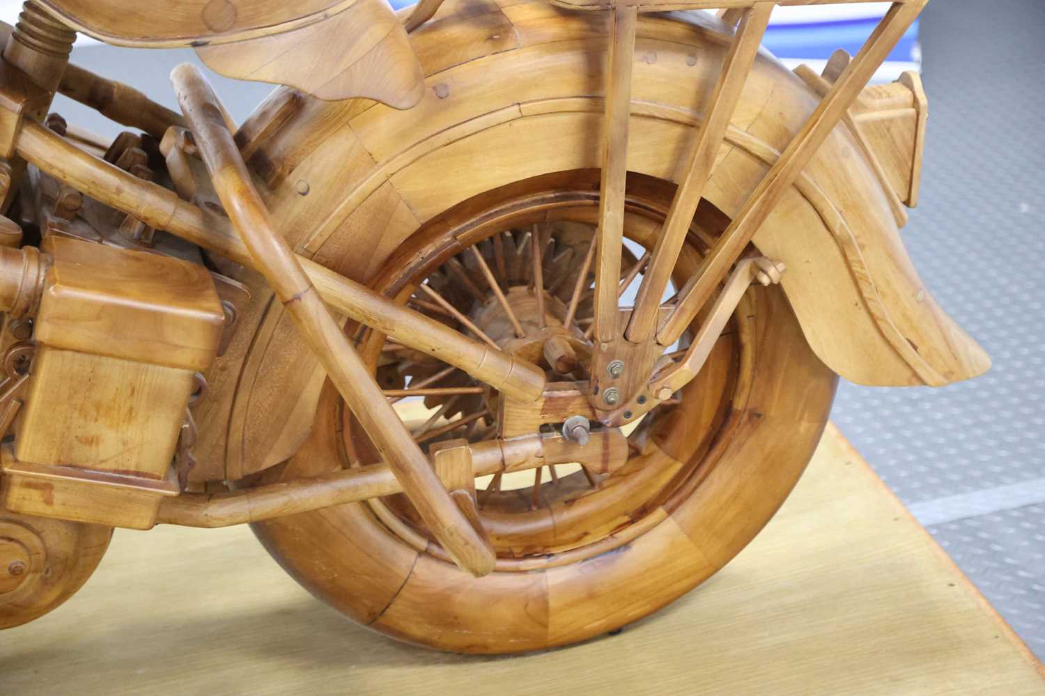Lot 29 - Harley Davidson Wooden Model