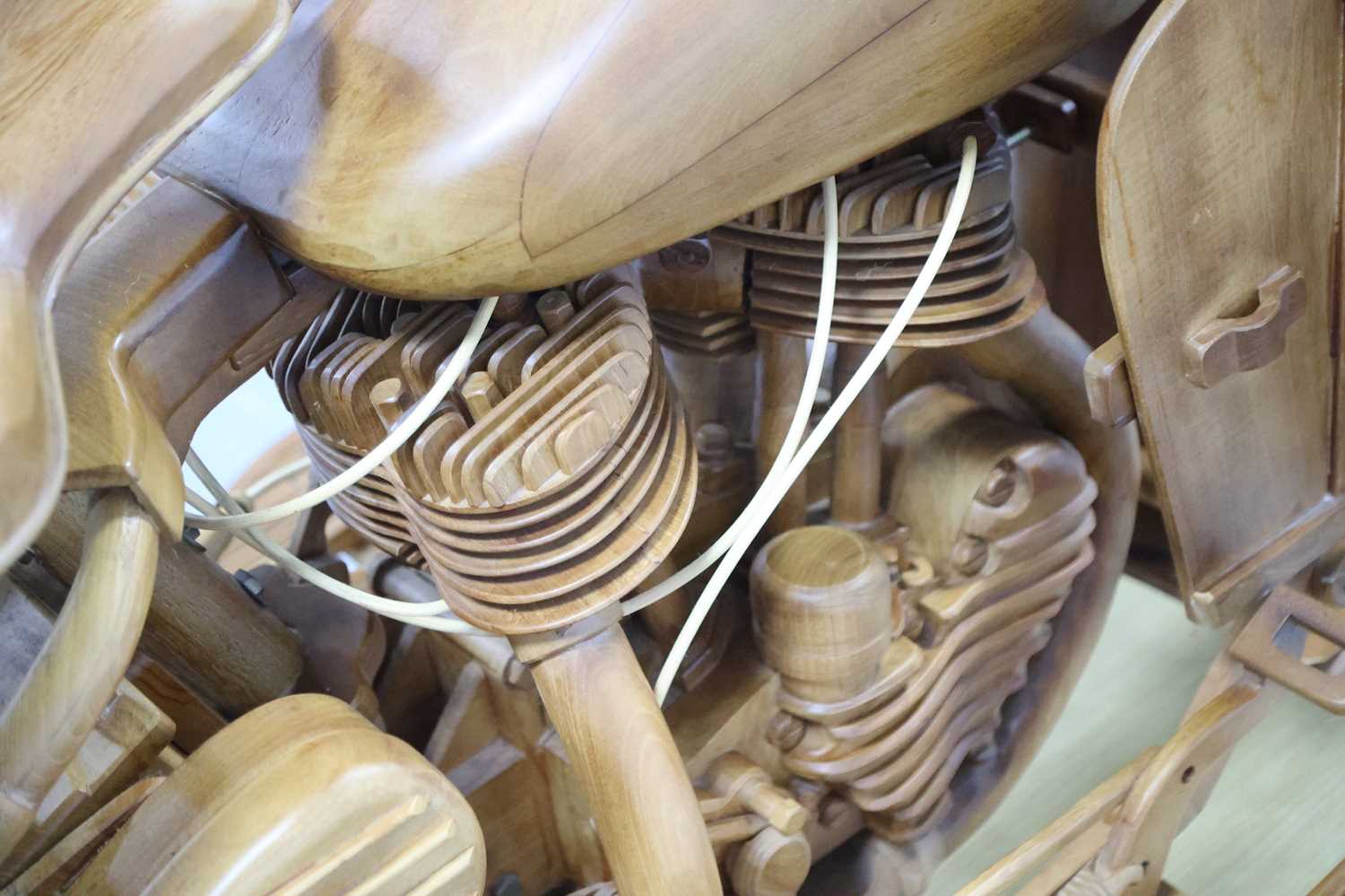 Lot 29 - Harley Davidson Wooden Model