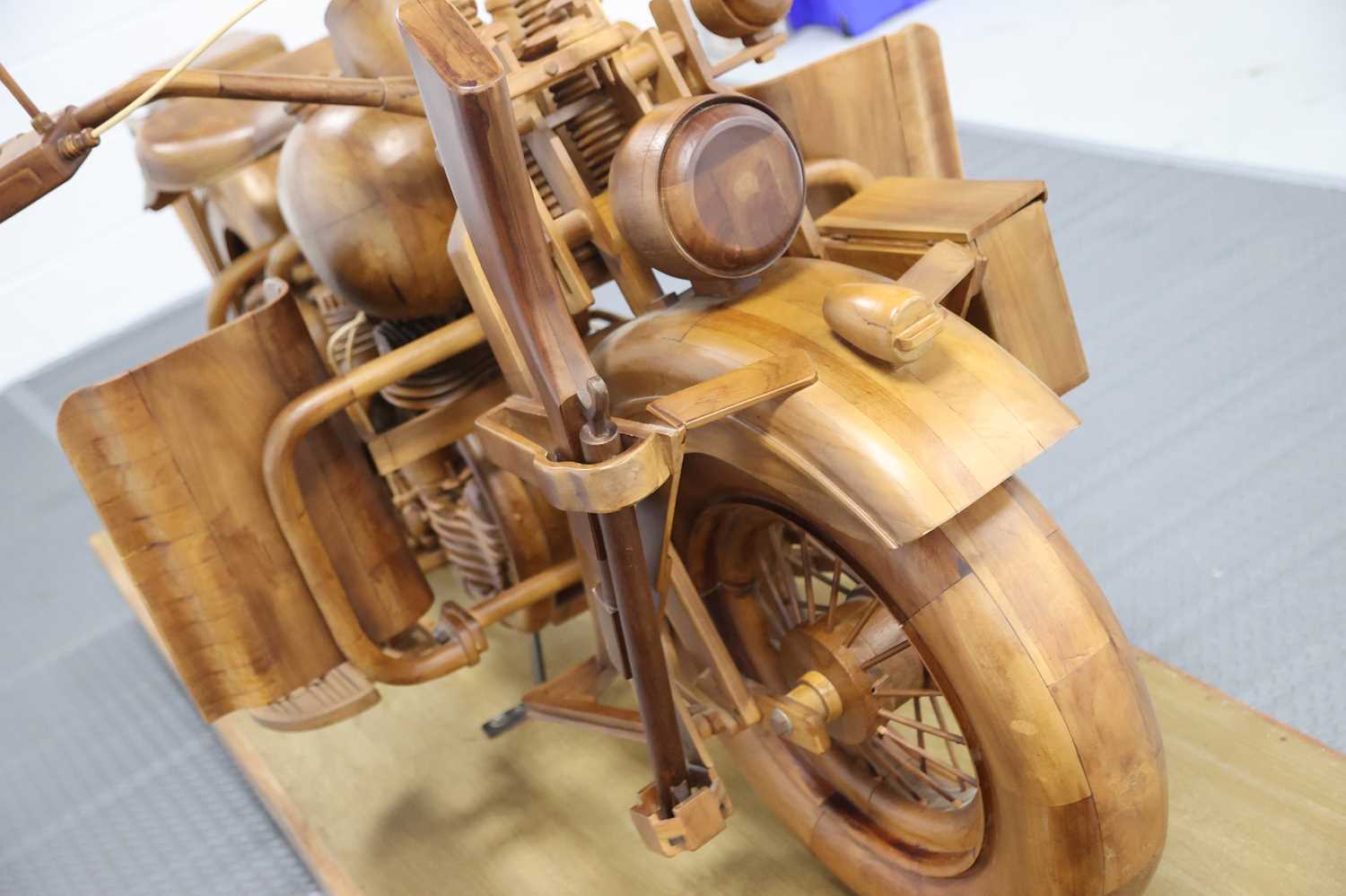 Lot 29 - Harley Davidson Wooden Model