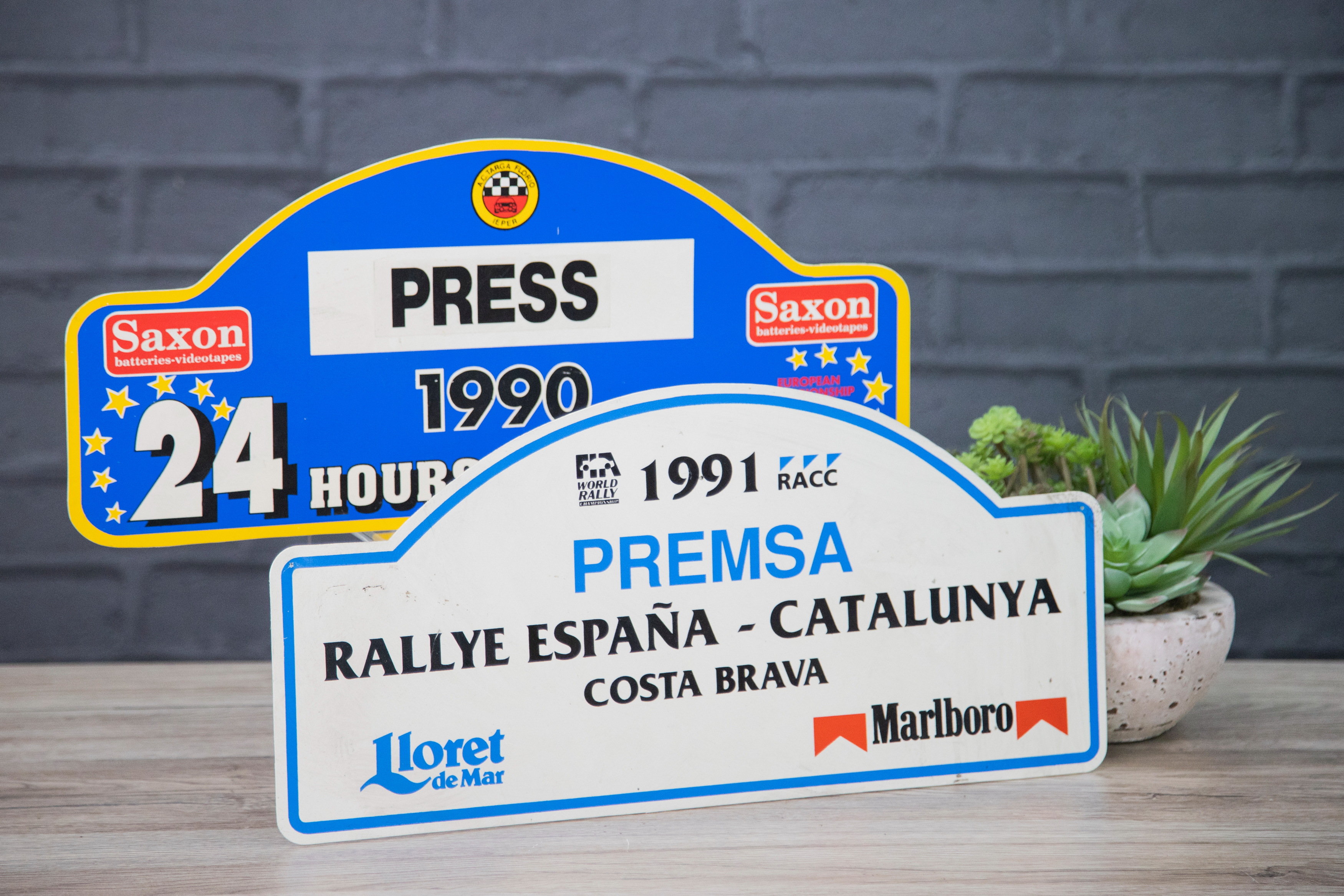 Lot 55 - Two 1990's European Press Rally Plaques.